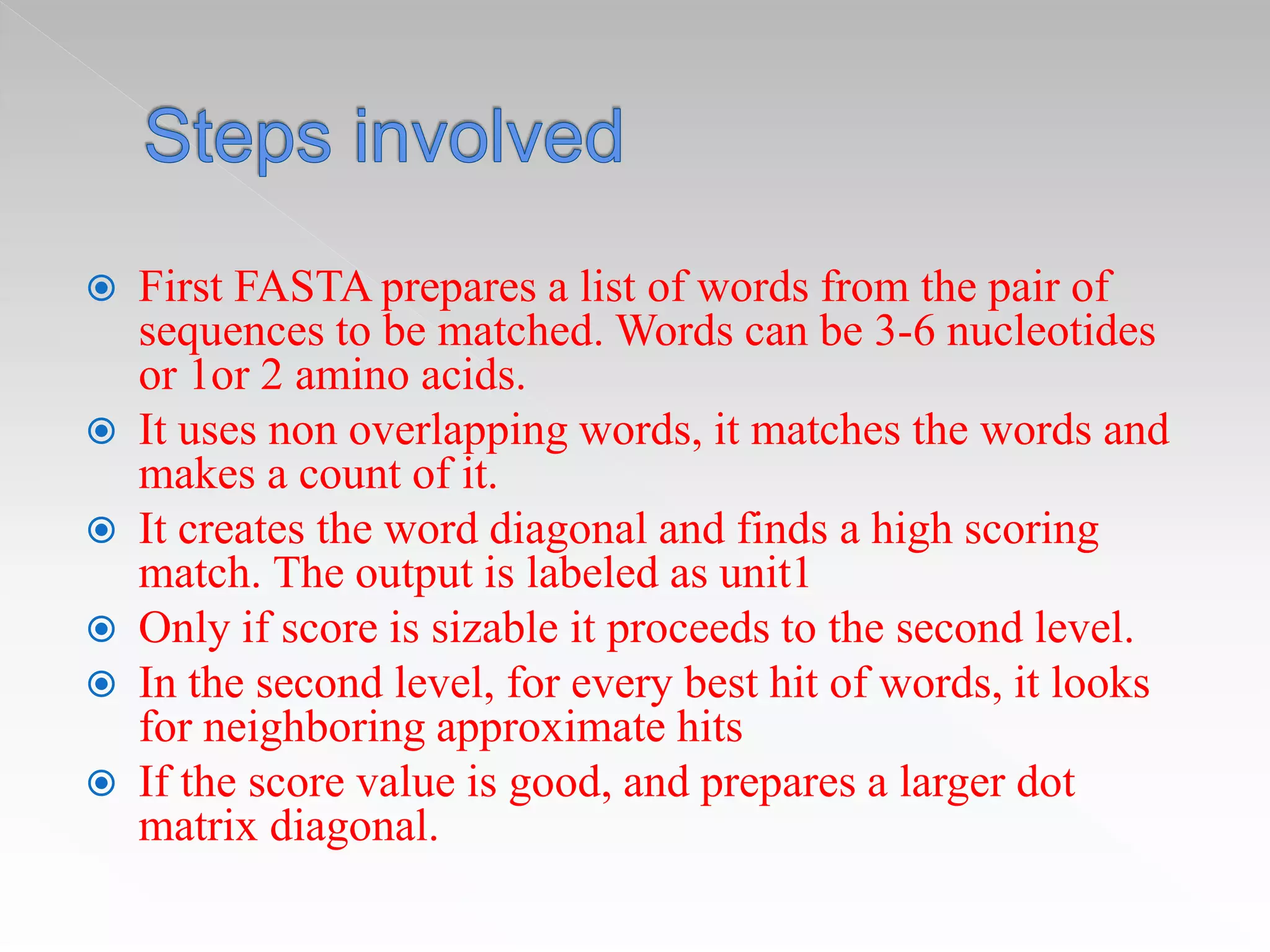 Blast and fasta | PPTX