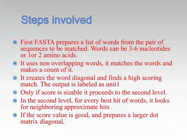 Blast and fasta | PPTX | Databases | Computer Software and Applications