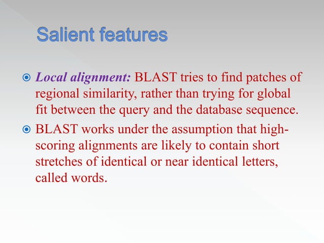 Blast and fasta | PPTX | Databases | Computer Software and Applications