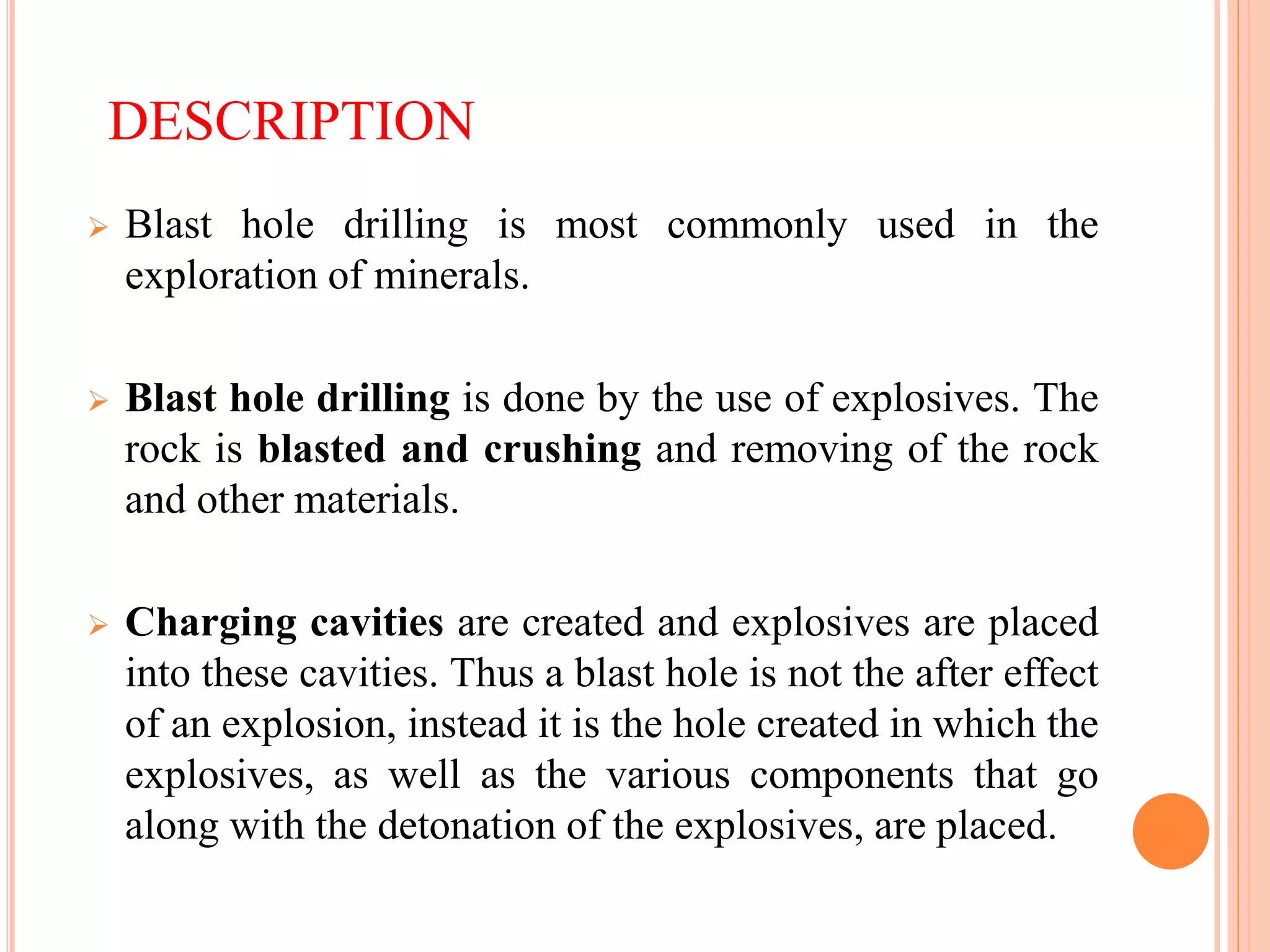 Blast hole drill | PPTX
