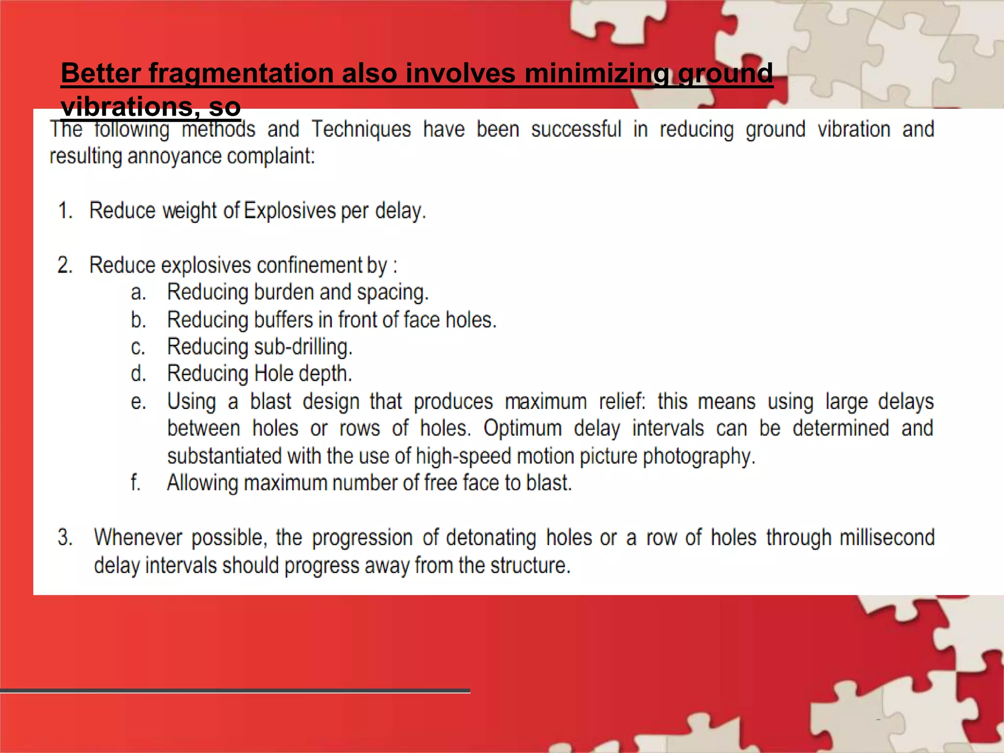 Blasting And Rock Fragmentation Pptx Geology Science