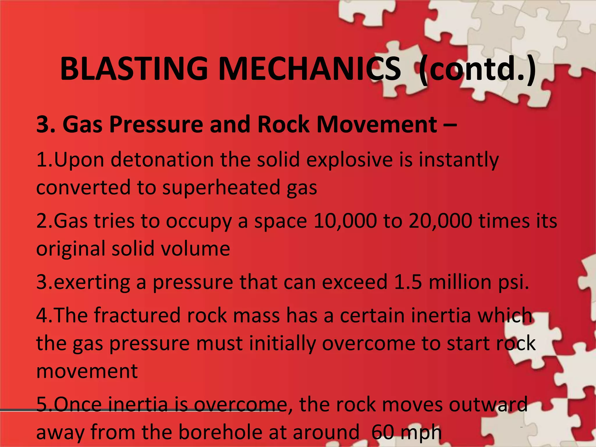 Blasting and rock fragmentation | PPTX