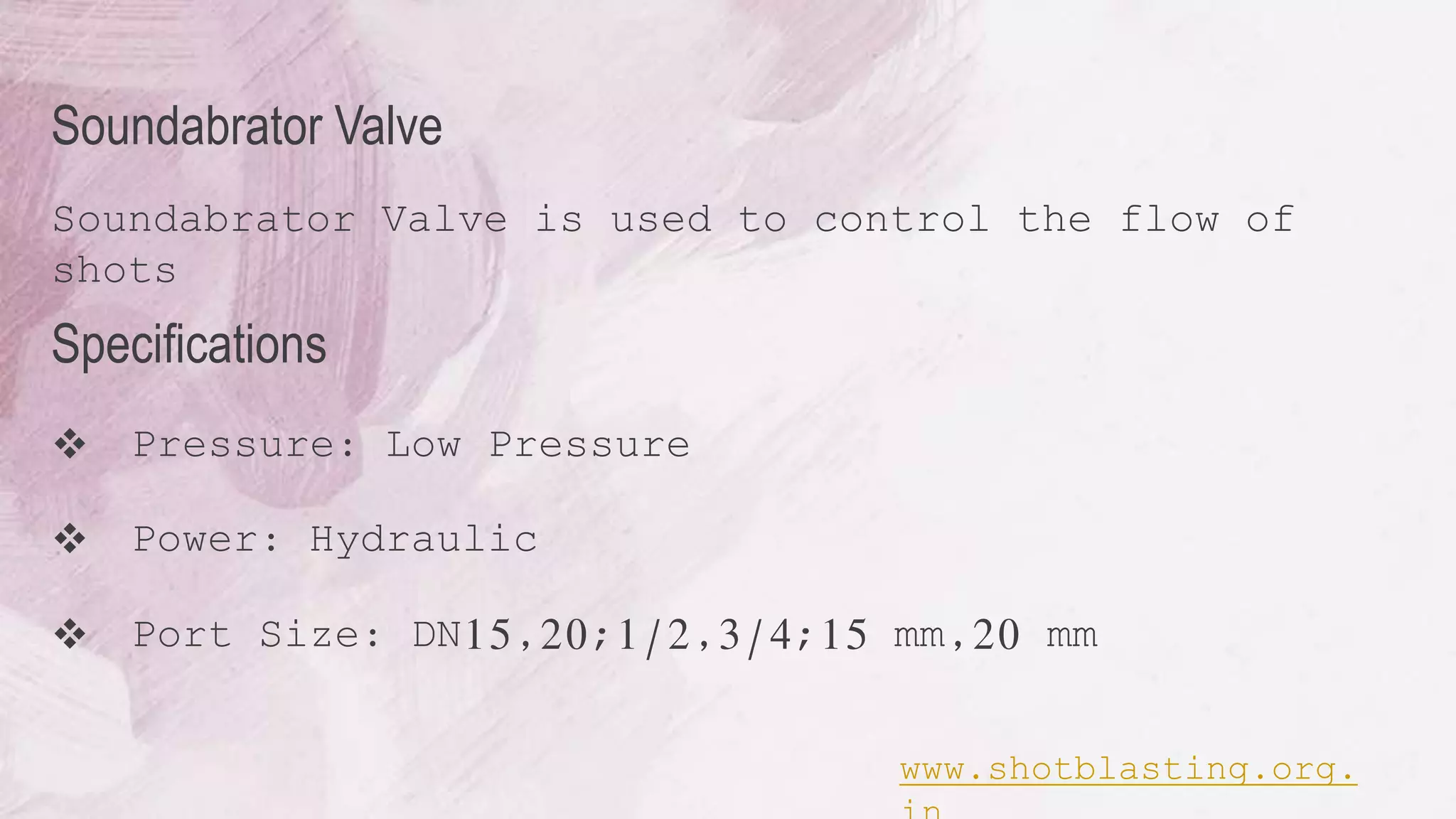 Blasting machine spare parts | PPT