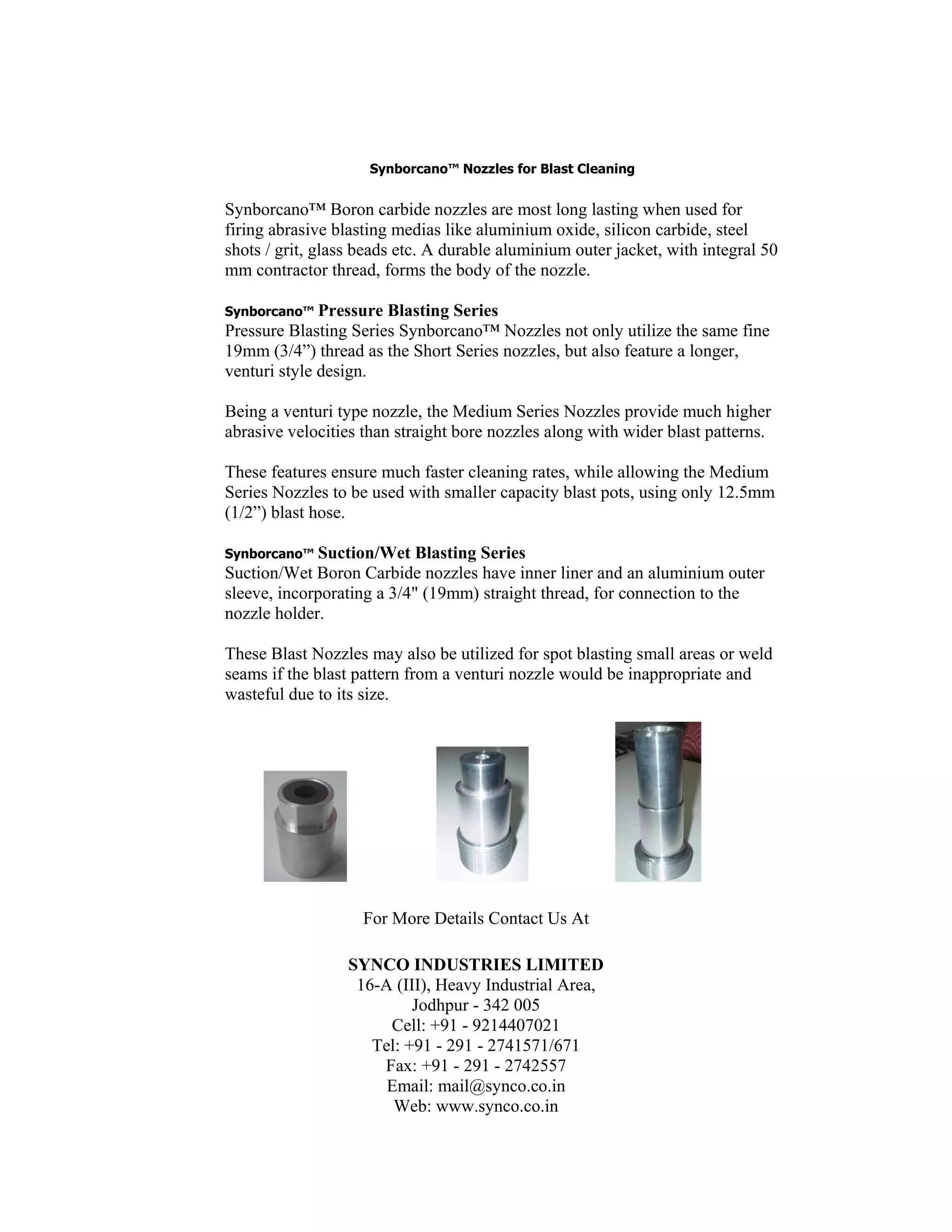 Blasting Nozzles | PDF