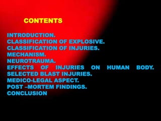 Blast injuries | PPTX