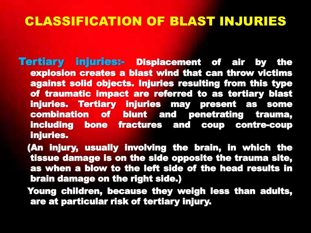 Blast injuries