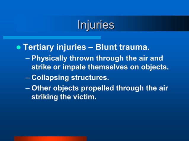 Blast injuries