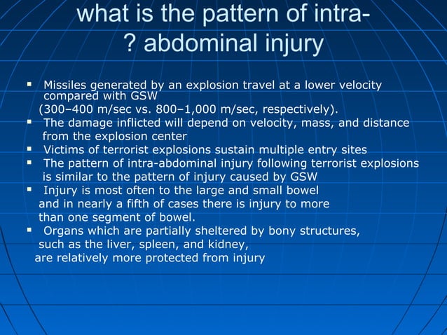 Blast injuries | PPT | Death, Injury, or Military Conflict | Sensitive ...