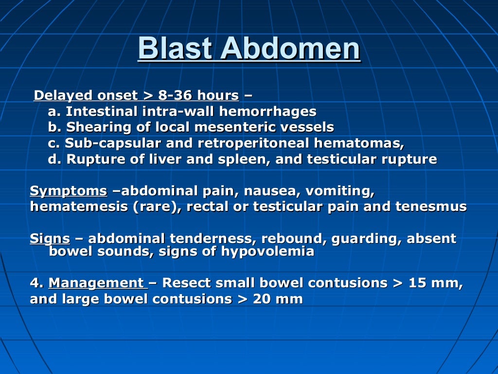Blast injuries