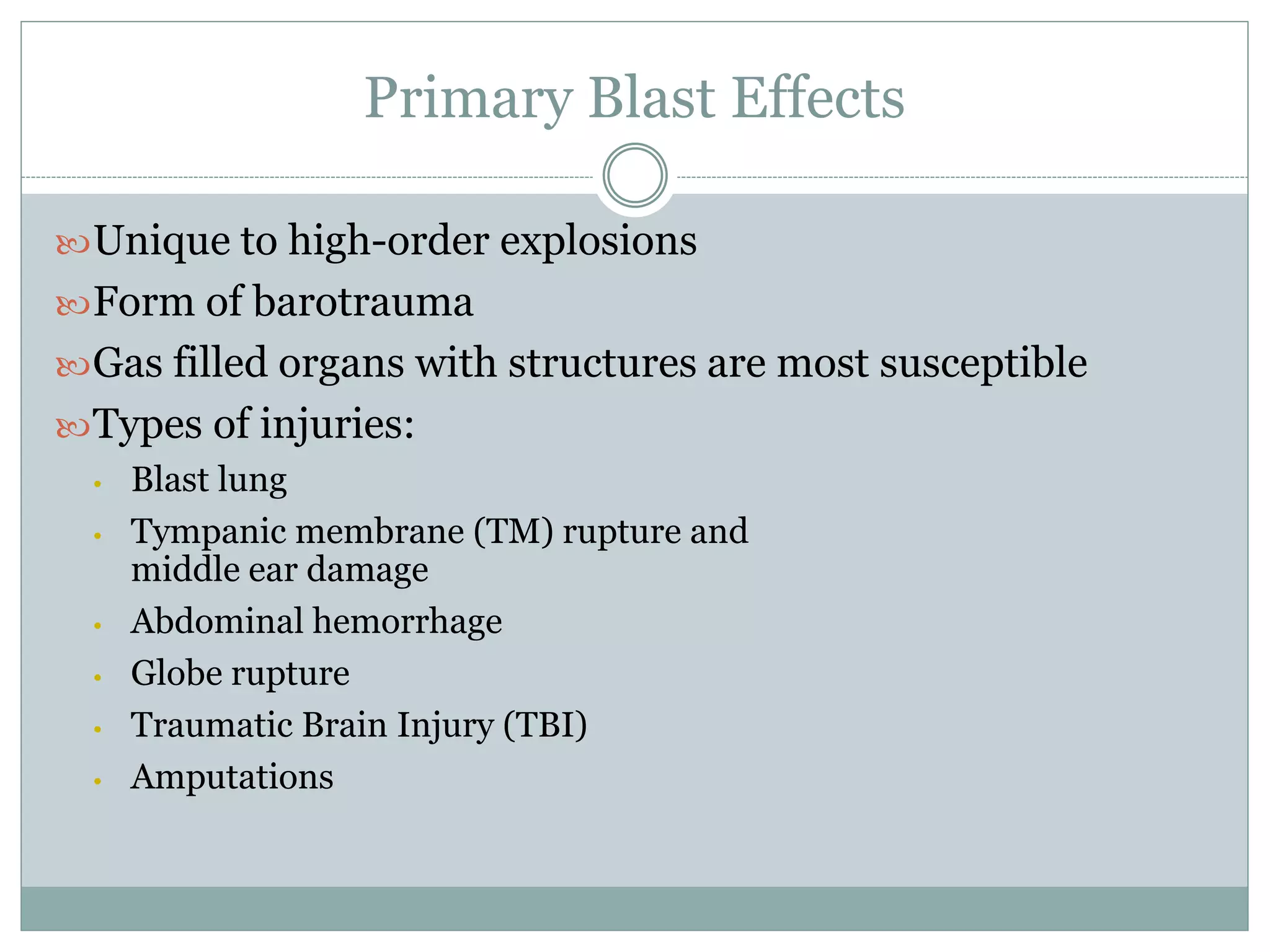 Blast injuries | PPTX