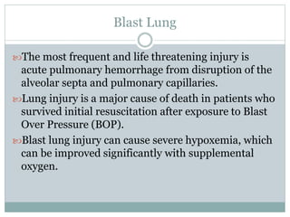 Blast injuries | PPTX
