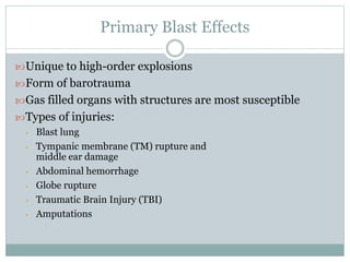 Blast injuries | PPTX
