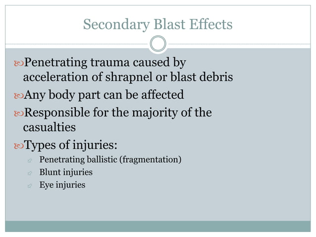 Blast injuries