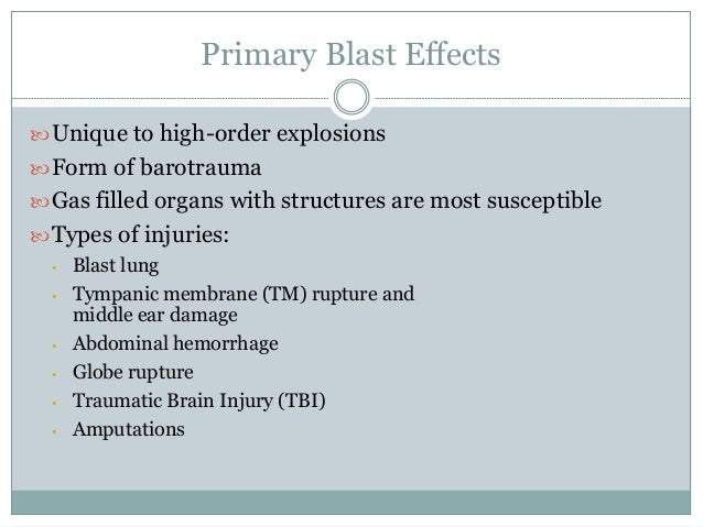 Blast injuries