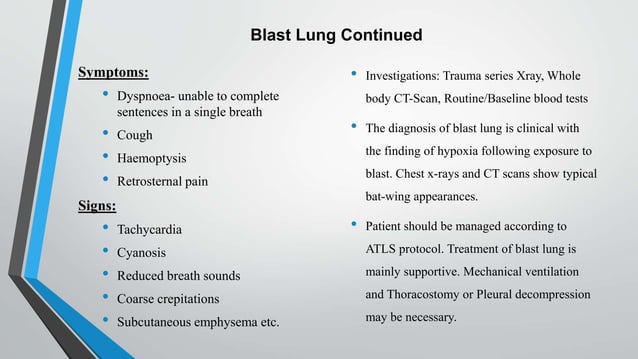 Blast Injury | PPTX