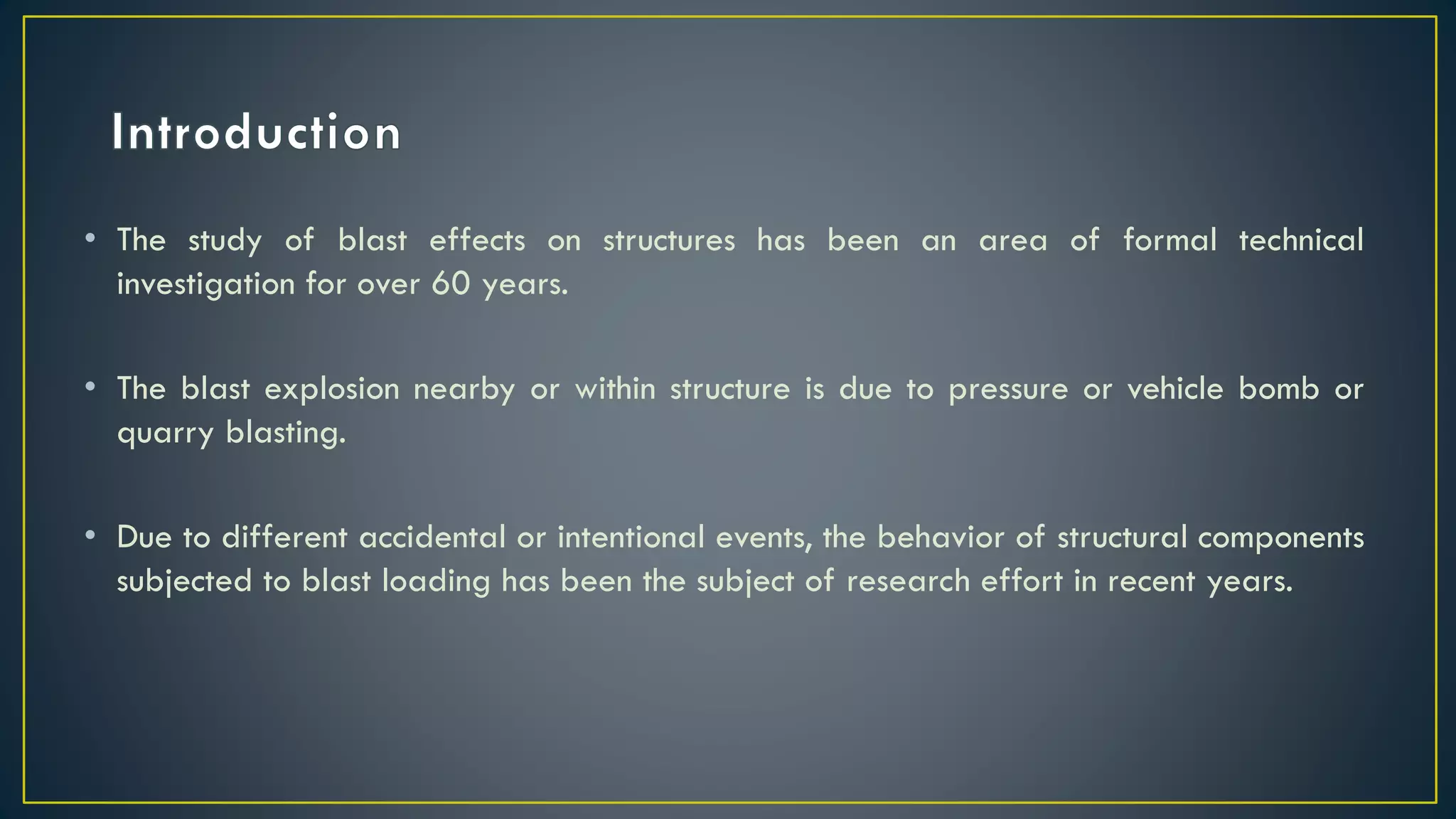 Blast Loading & Its Effect on Structures | PDF