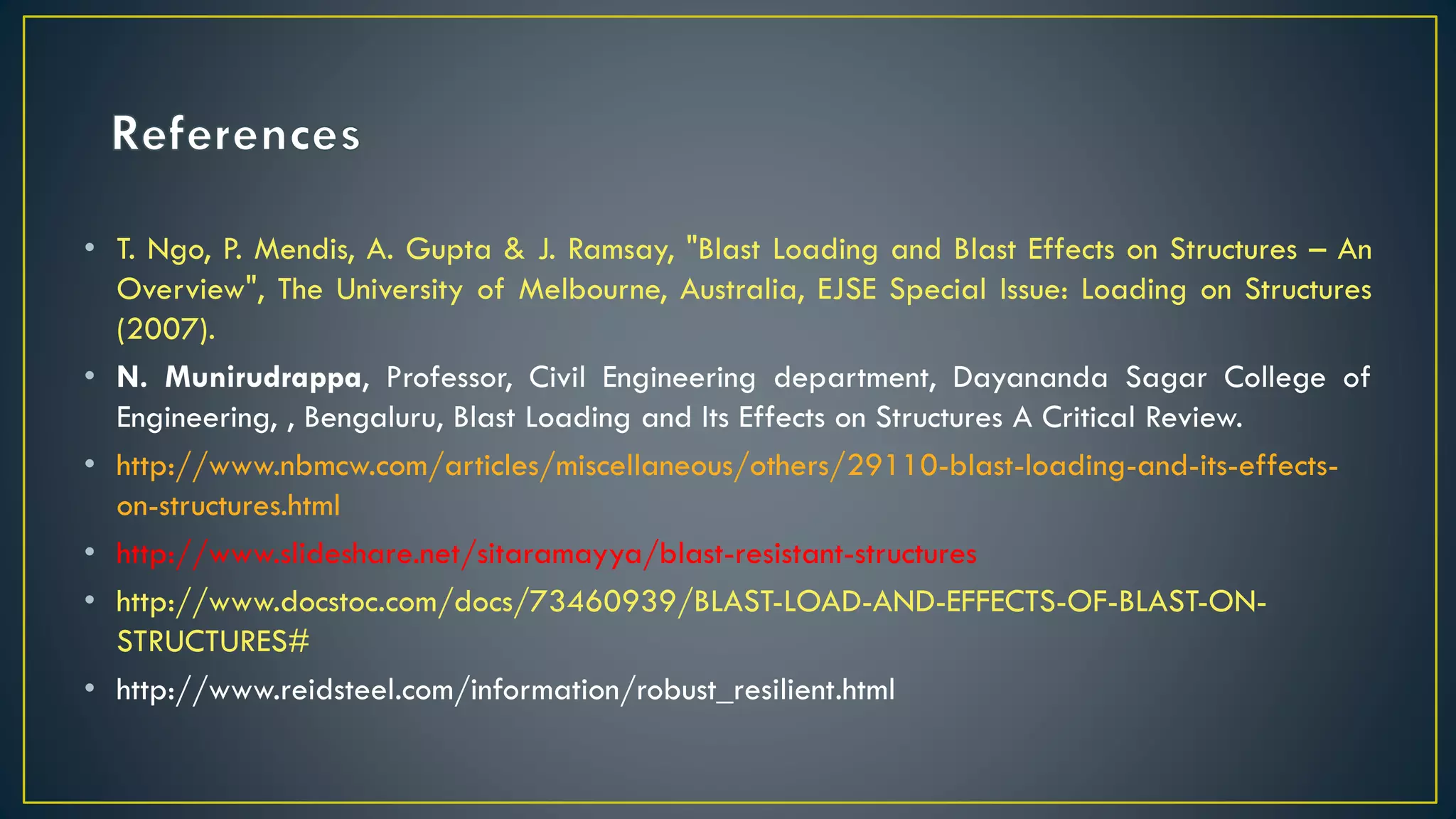 Blast Loading & Its Effect on Structures | PDF