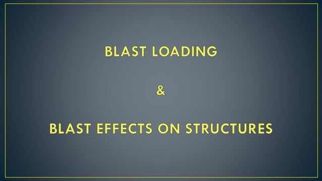 Blast Loading And Its Effect On Structures Pdf Geology Science
