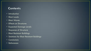 Blast Loading & Its Effect on Structures | PDF