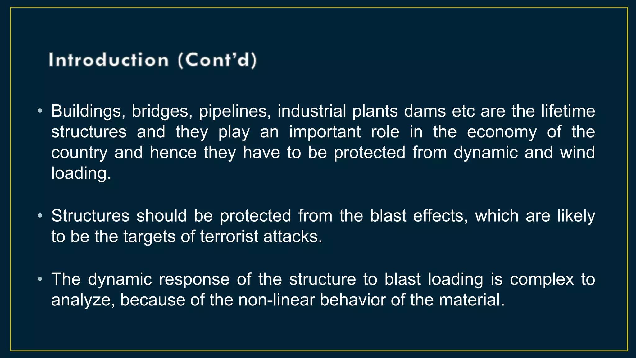 impact of Blast loading on structures | PPTX