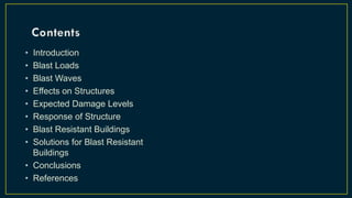 impact of Blast loading on structures | PPTX