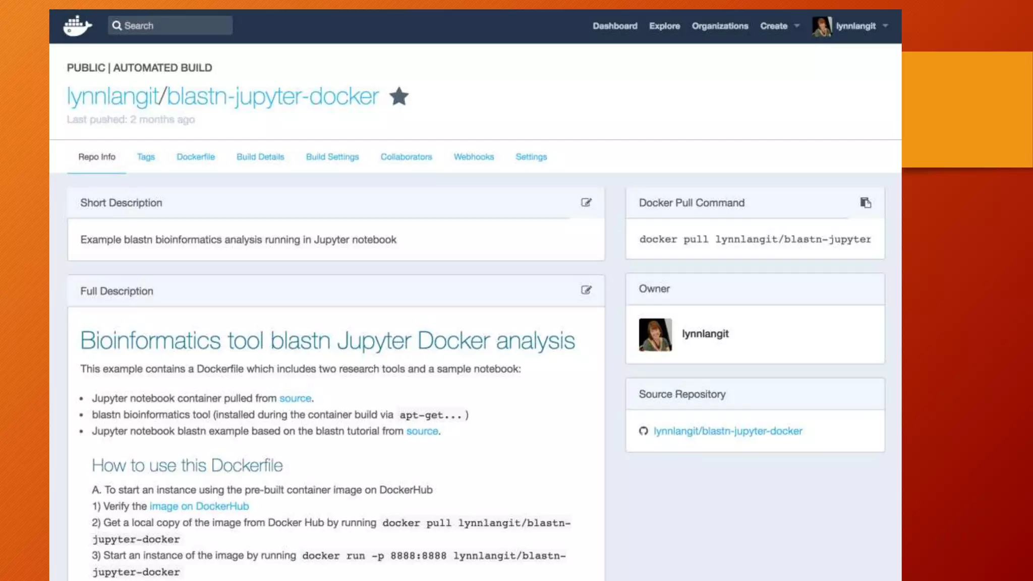 Blastn plus jupyter on Docker | PPT