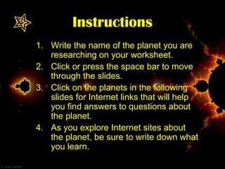 Blast off -solar system webquest lesson | PPS