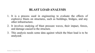 BLAST RESISTANCE ANALYSIS ON RESIDENTIAL BUILDING STRUCTURE | PPTX