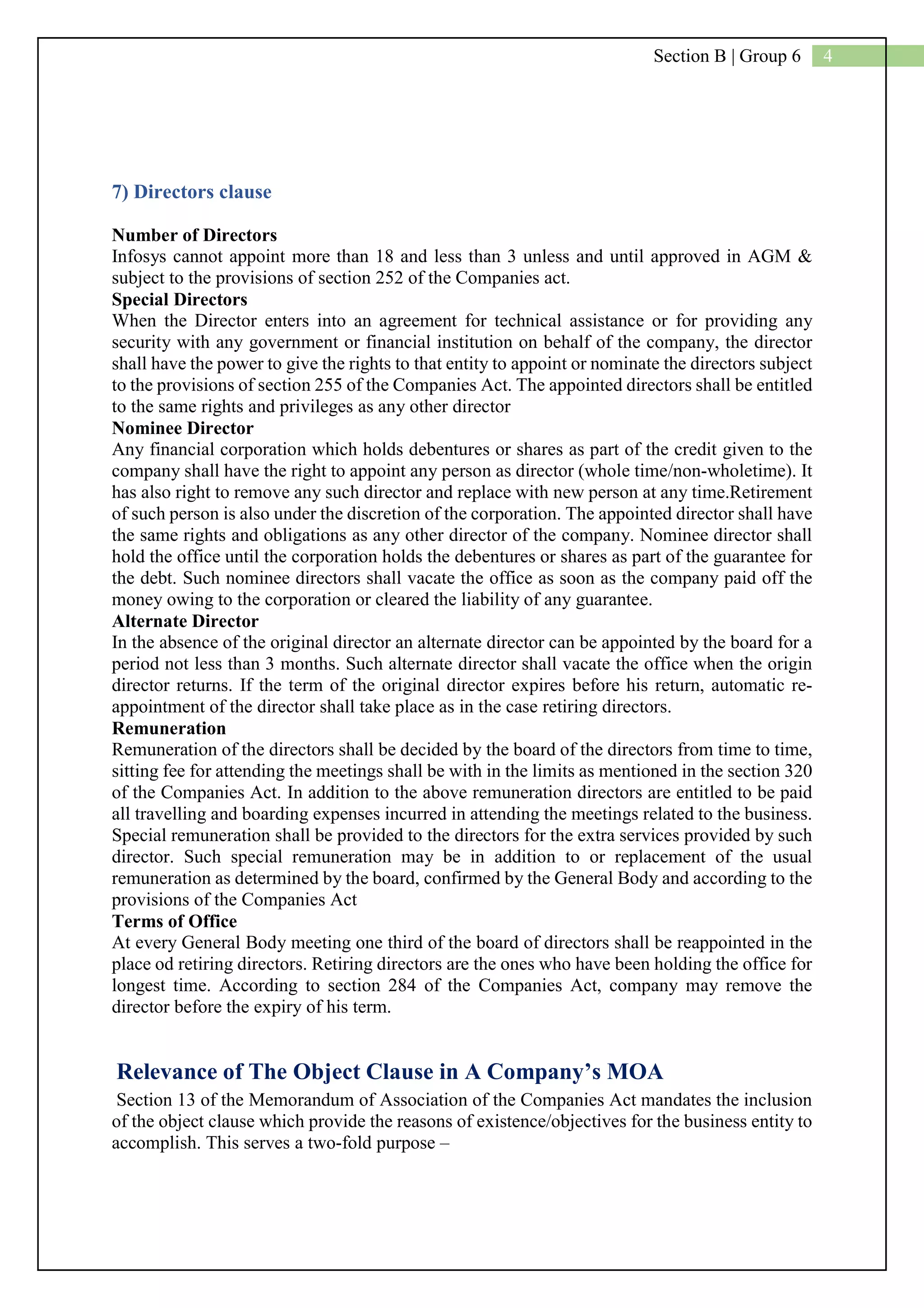 MoA Analysis of Infosys | PDF