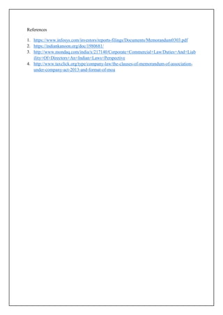 MoA Analysis of Infosys | PDF
