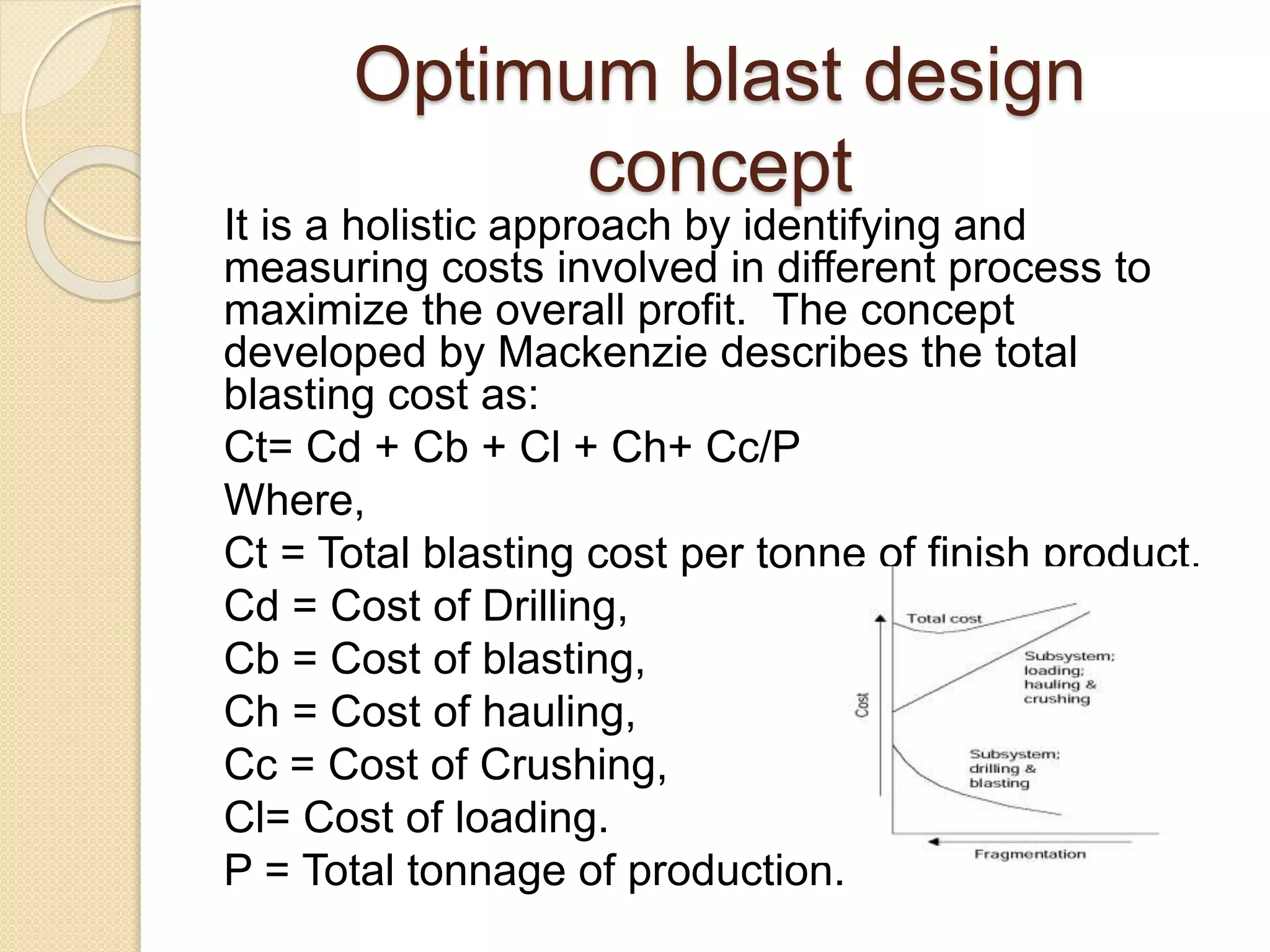 Blast design in opencast mining | PPTX