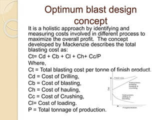 Blast design in opencast mining | PPTX