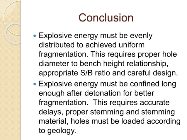 Blast design in opencast mining | PPTX | Geology | Science