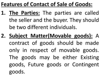 Business Law unit- 3 - Sale of Goods Act | PPT