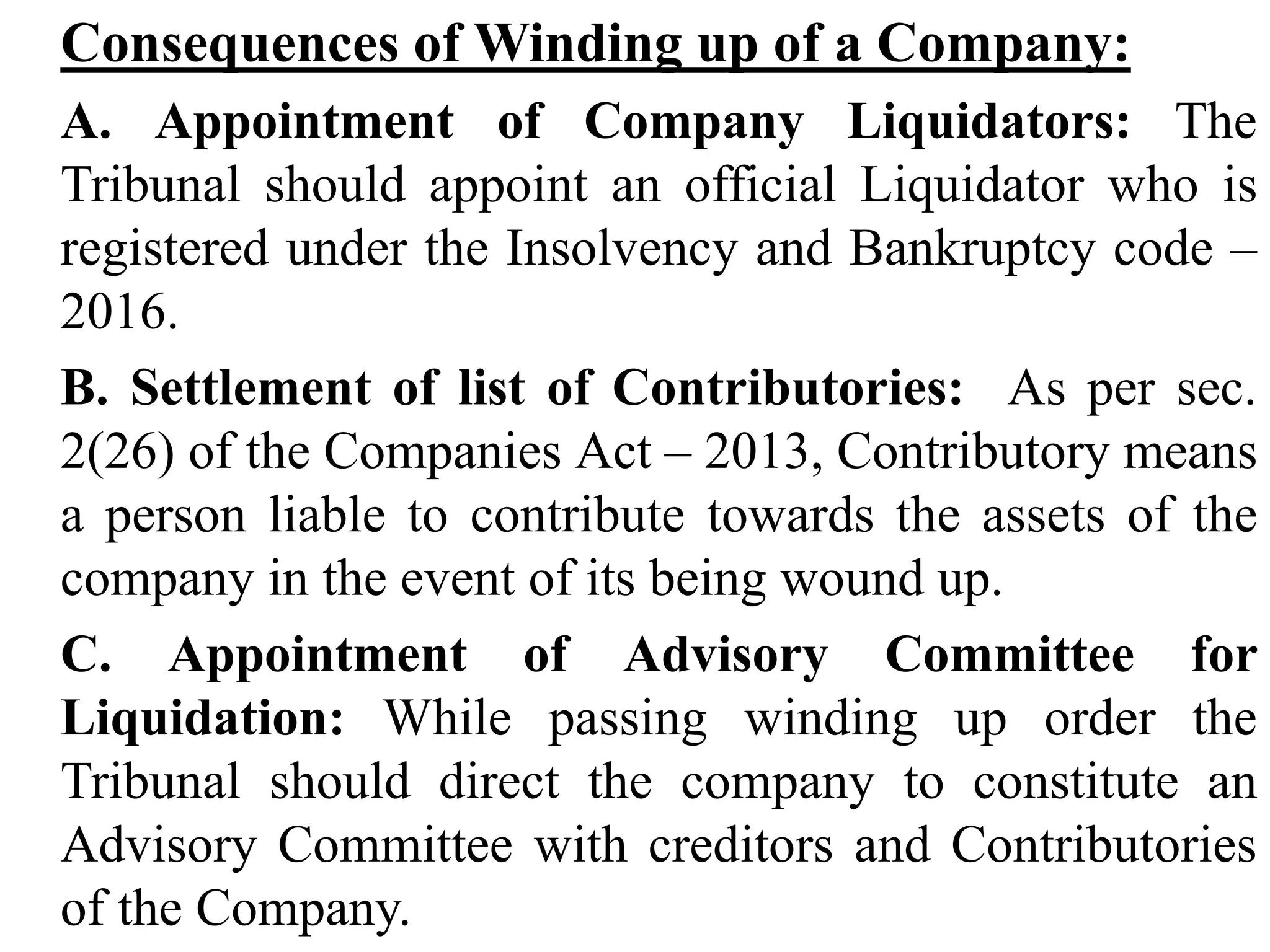 Business Law unit-v - winding up of companies | PPT