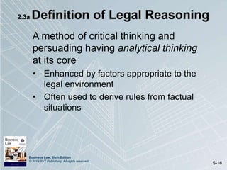 Ethical Behaviour, Social REsponsibility, and Legal Reasoning | PPT
