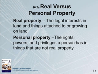 Property: Inroduction, Personal Property, and Wills | PPTX