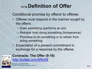 Chapter 14: Agreement: Offer and Acceptance | PPT
