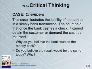 Chapter 24: Introduction to Negotiable Instruments | PPTX