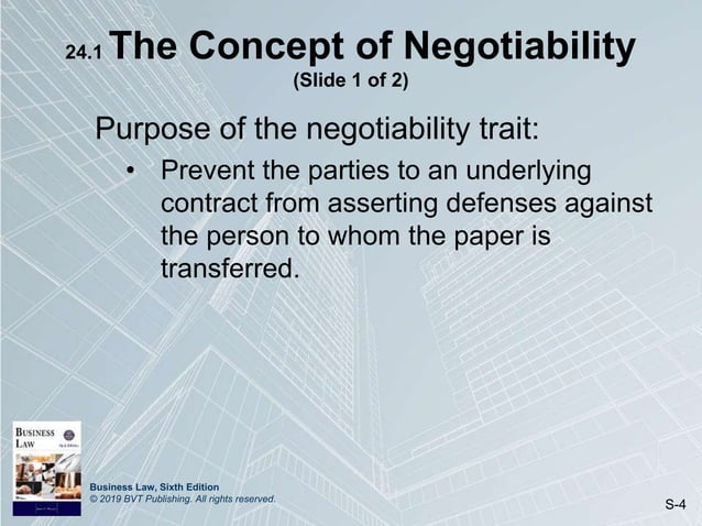 Chapter 24: Introduction to Negotiable Instruments | PPTX | Business Banking & Finance | Business