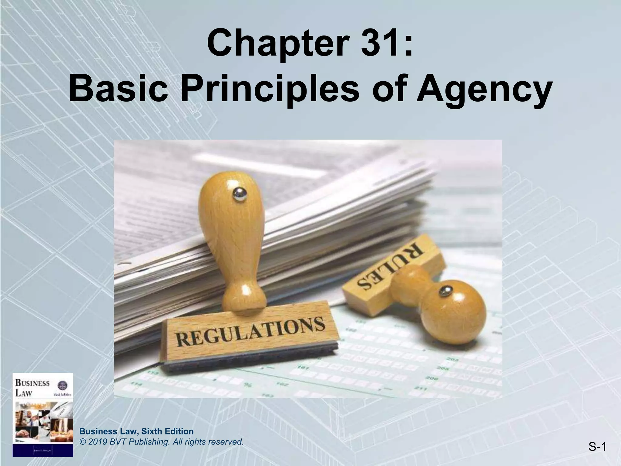 Chapter 31: Basic Principles of Agency | PPTX