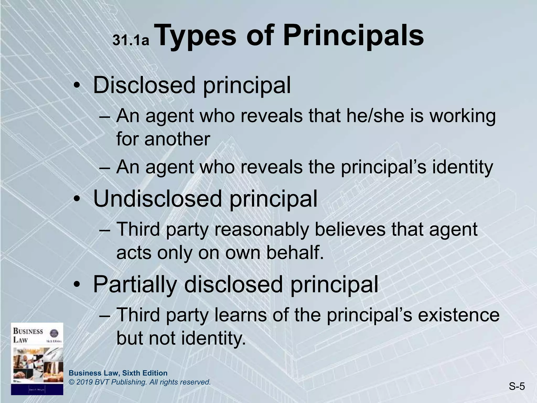 Chapter 31: Basic Principles of Agency | PPTX