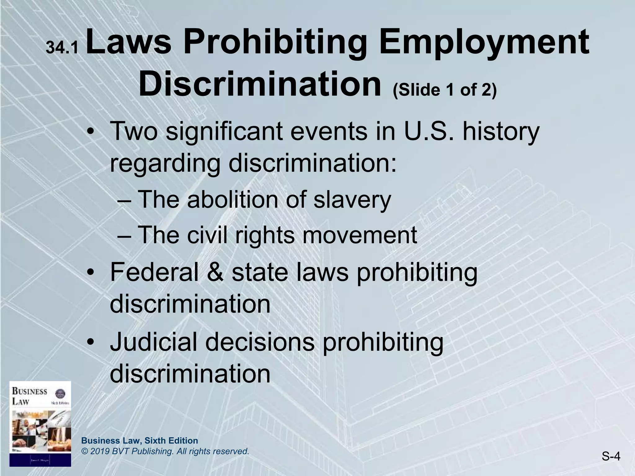 Chapter 34: Employment Discrimination | PPT