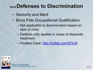 Chapter 34: Employment Discrimination | PPTX