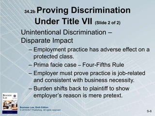 Chapter 34: Employment Discrimination | PPTX