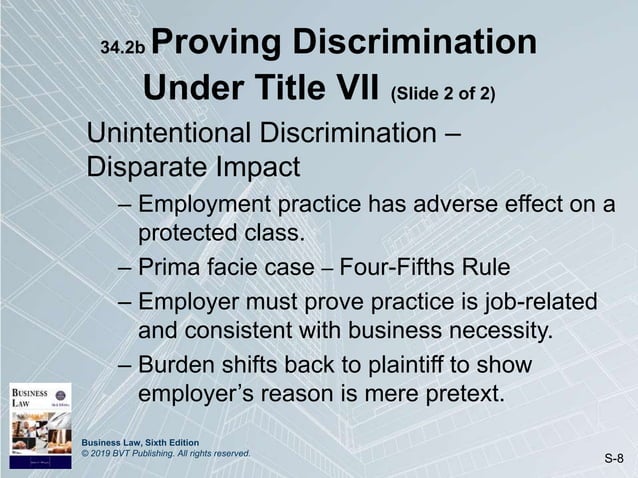 Chapter 34: Employment Discrimination | PPT