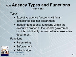 Chapter 40: Administrative Law | PPT