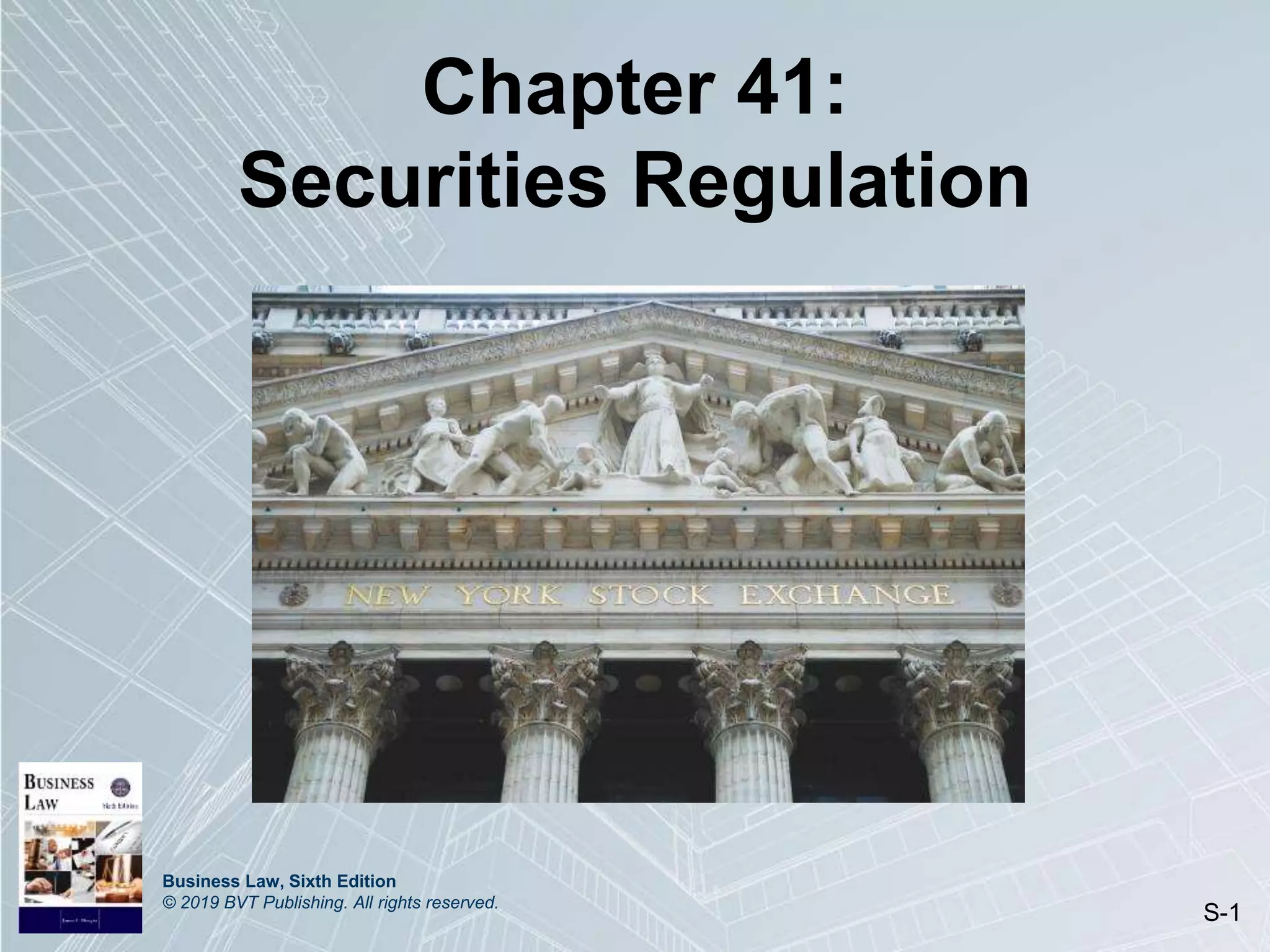 Chapter 41: Securities Regulation | PPTX