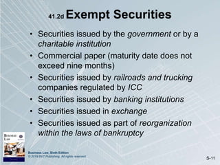 Chapter 41: Securities Regulation | PPTX
