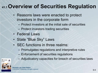 Chapter 41: Securities Regulation | PPTX